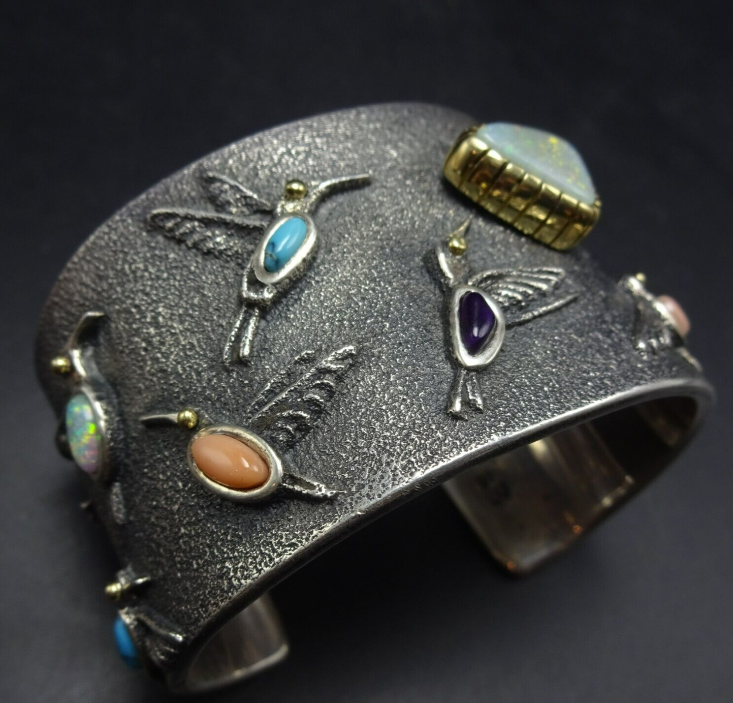 Philander Shanibah Isiah BEGAY Tufa Cast HUMMINGBIRD Cuff BRACELET with ...