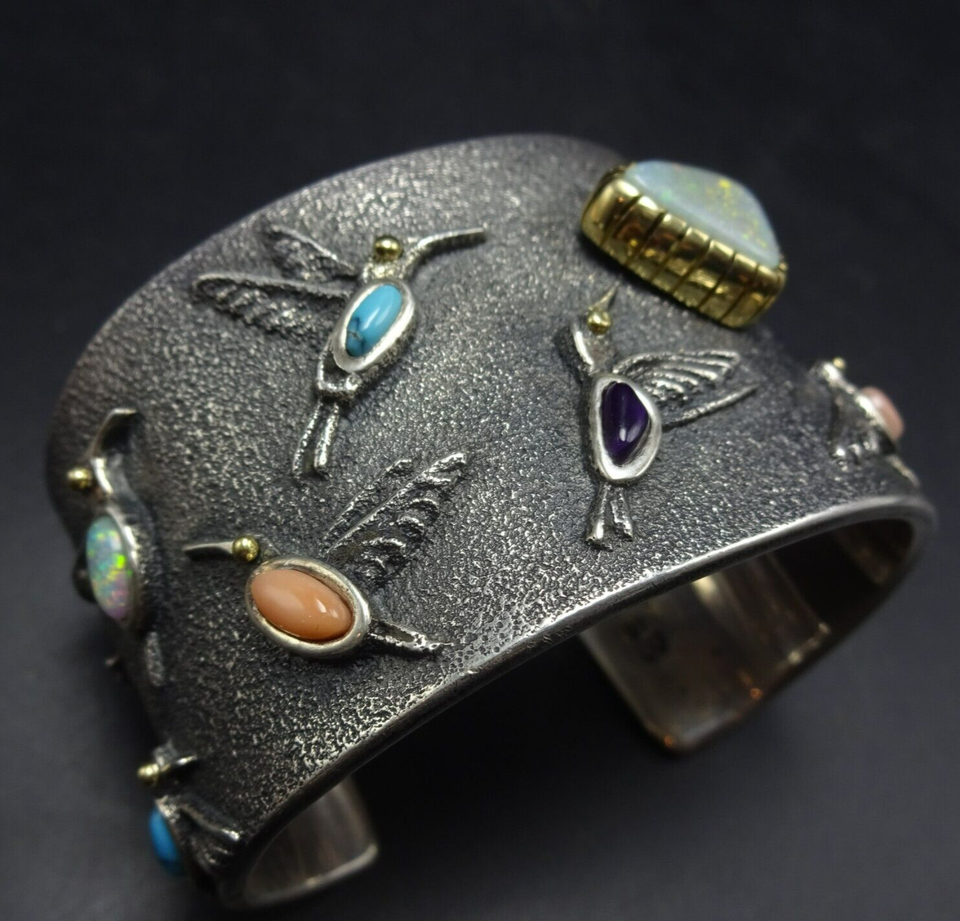 Philander Shanibah Isiah BEGAY Tufa Cast HUMMINGBIRD Cuff BRACELET with ...