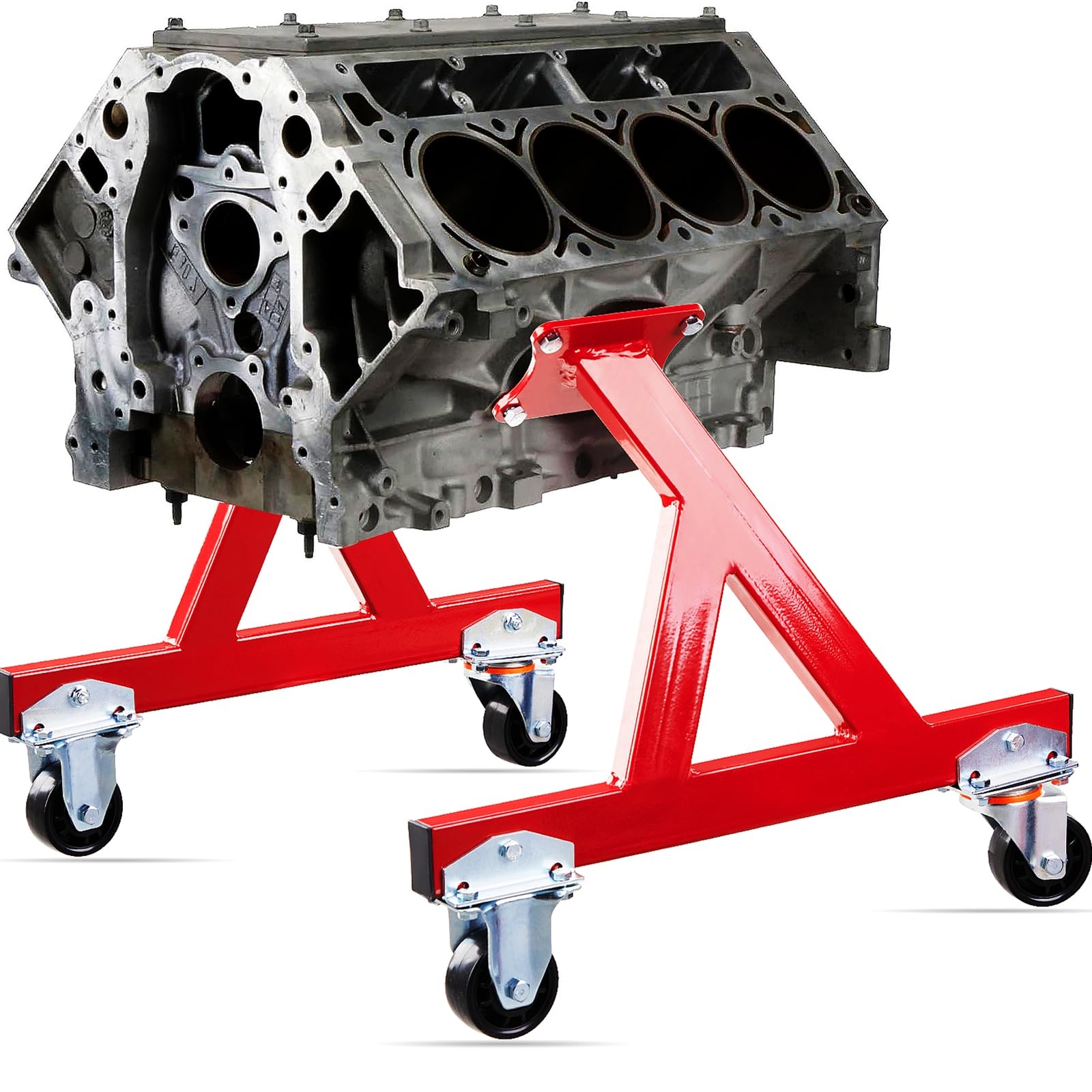 Engine Storage Stand w/ Casters for Chevy LS1 LS2 LS3 LS6 Red Steel Red ...