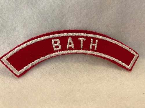 (ae1) Boy Scouts - BATH , red & white community strip patch | eBay