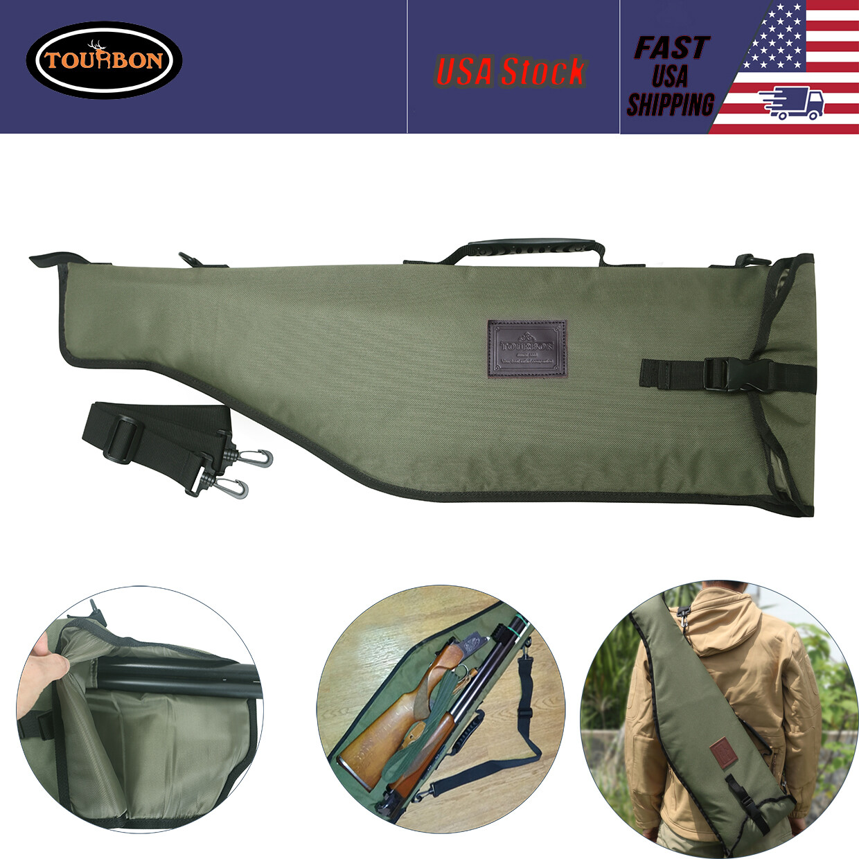 Tourbon Short Rifle Case Shotgun Scabbard Carry Slip Bag Takedown ...