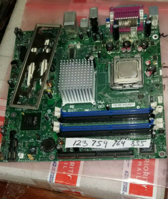 INTEL SOCKET 775PIN MOTHERBOARD WITH IO- SHIELD AND CPU AA C96367-305 ...