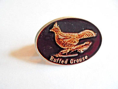 Vintage Ruffed Grouse Enameled Pewter Hunter / Hunting Pin for William ...
