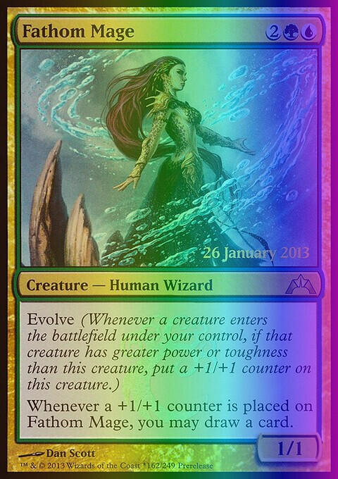 MTG Magic the Gathering Fathom Mage (162?/9) Gatecrash Promos LP FOIL ...