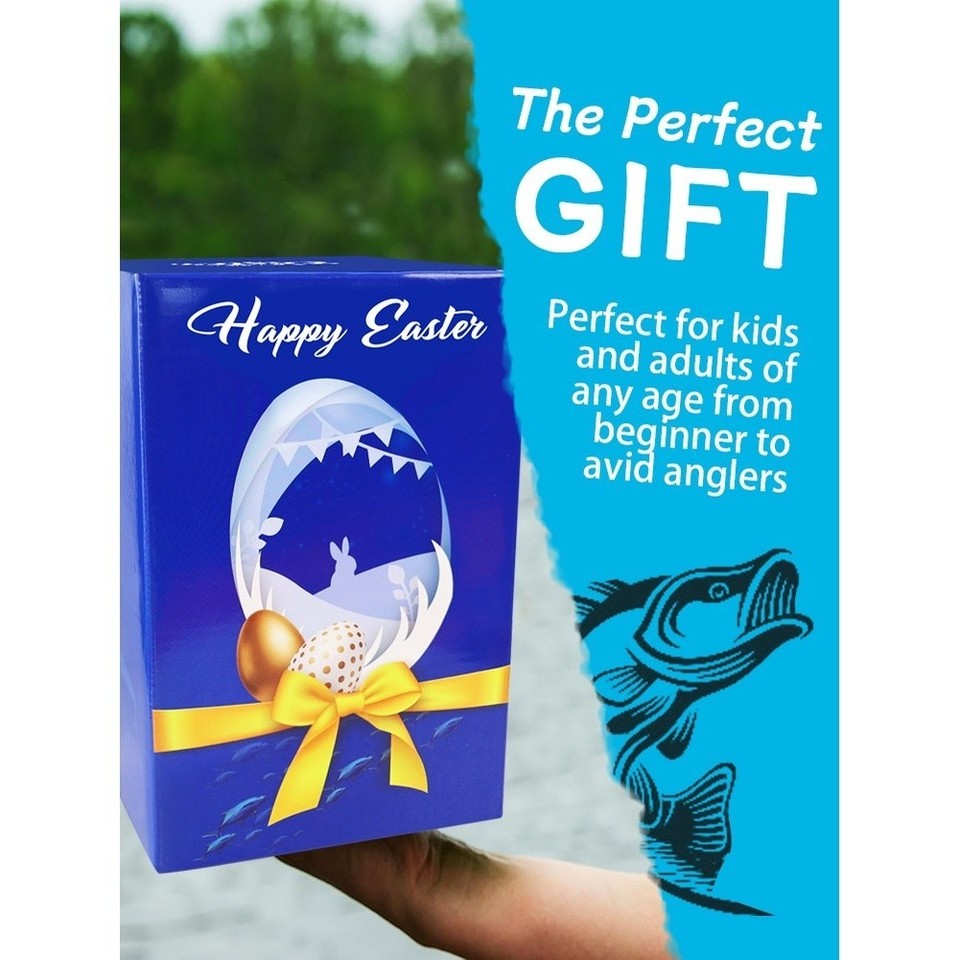 Easter Fishing Lure Pack 24pcs Multicolor Hard Baits with Double Point ...