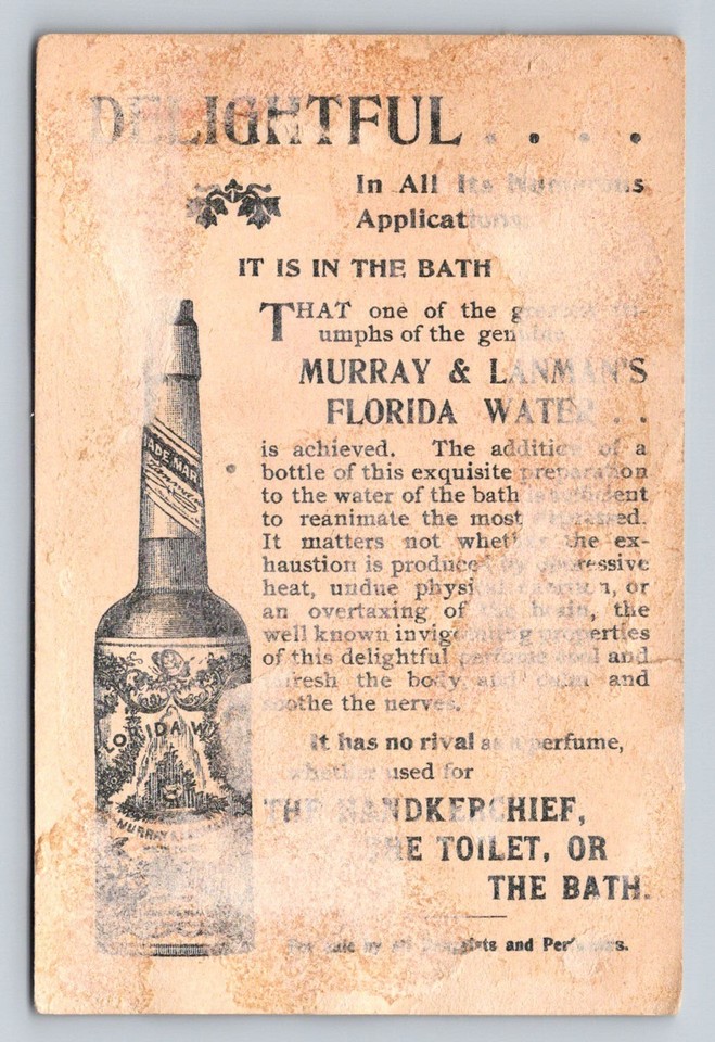 Native American Woman Canoe Florida Water Trade Card P899 | eBay