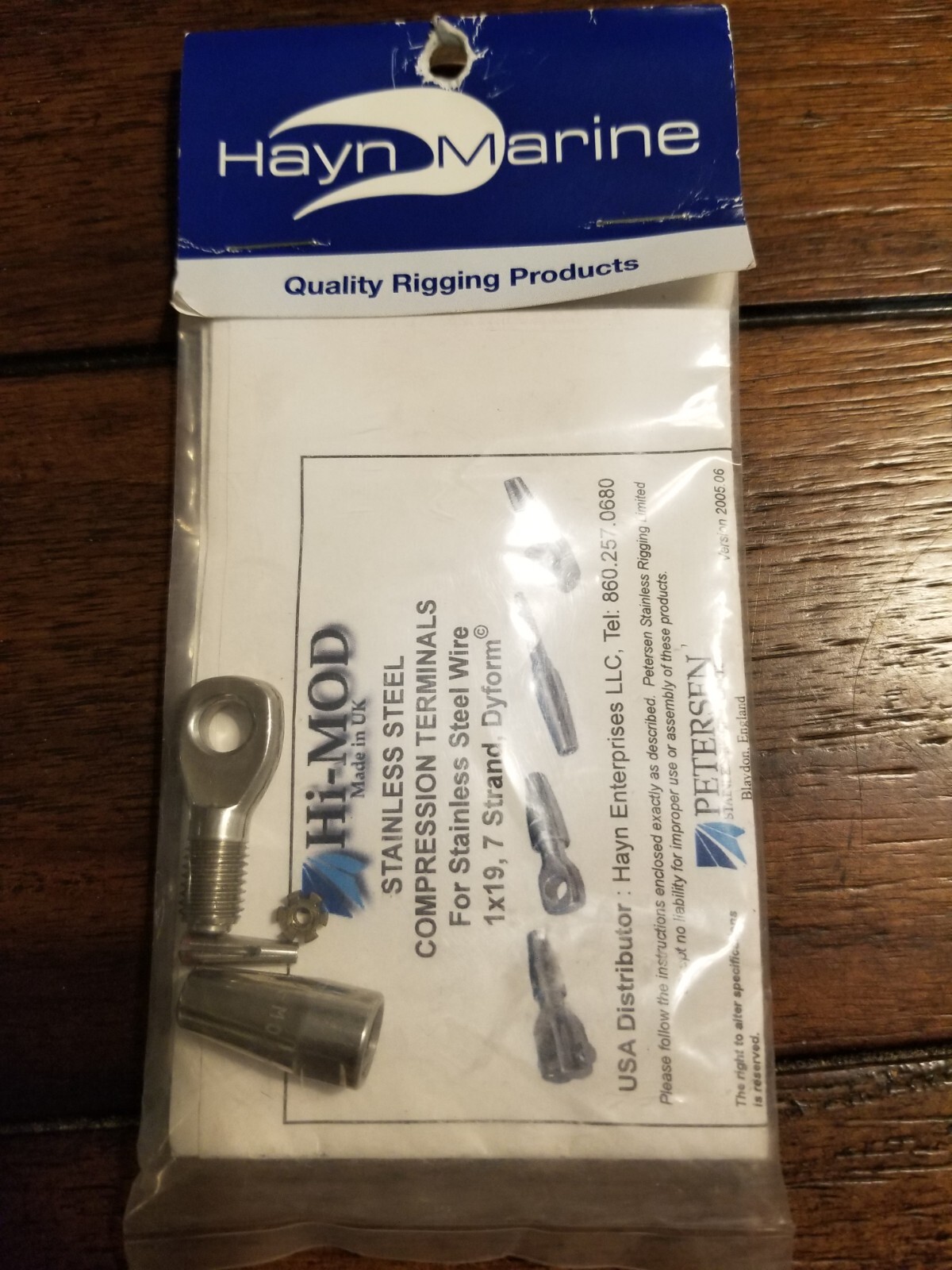 HAYN MARINE HI-MOD COMPRESSION EYE 1/8" WIRE- 1/4" PIN 14CTE18-RP BRAND ...