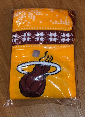 NEW NBA Miami Heat Knit Winter Scarf Sports Crate Adult Basketball ...