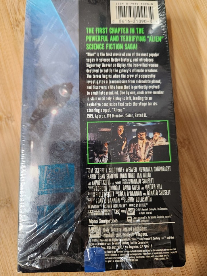 Alien (VHS, 1995) 86162109034 | eBay