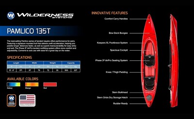 Kayak, Tandem, by Wilderness Systems Pamlico 135T | eBay