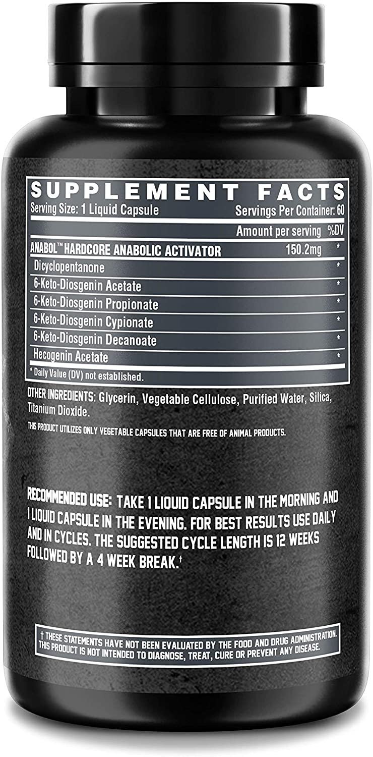 Nutrex Research Anabol Hardcore Anabolic Activator, Muscle Builder and ...