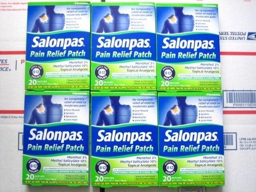 6 Pack Salonpas Pain Relief Patches Menthol Methyl Back Ache 20 Ct Each ...