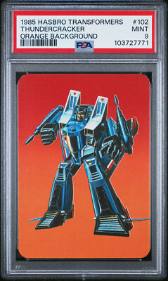 1985 Hasbro Transformers #102 THUNDERCRACKER ORANGE BACKGROUND PSA 9 ...