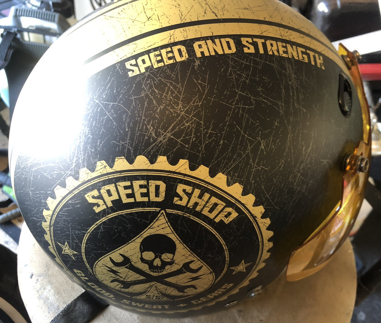 Speed and Strength Ss600 RESTOMOD Helmet Black/gold Small | eBay