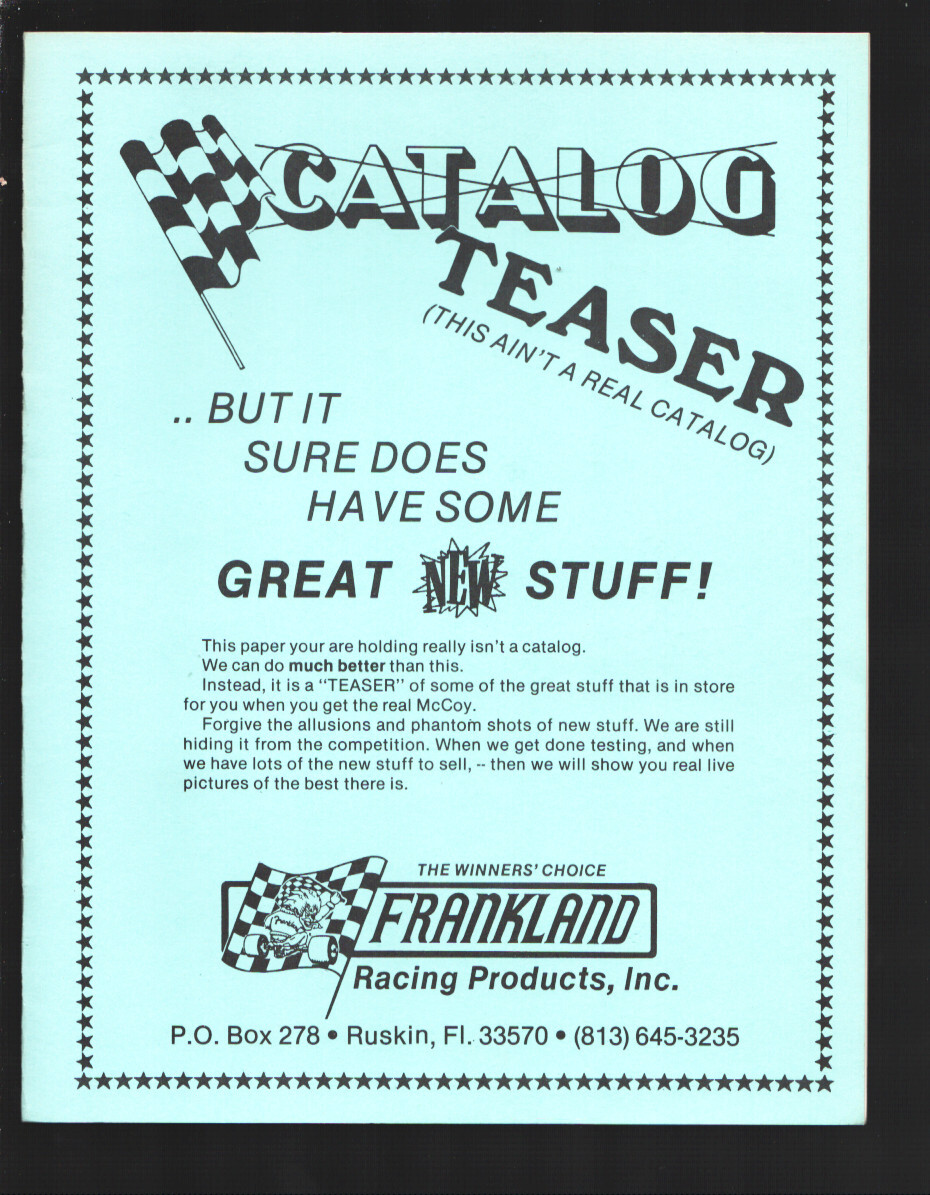 Sports Pub: Frankland Racing Products Parts Catalog 1987-Rear ends ...