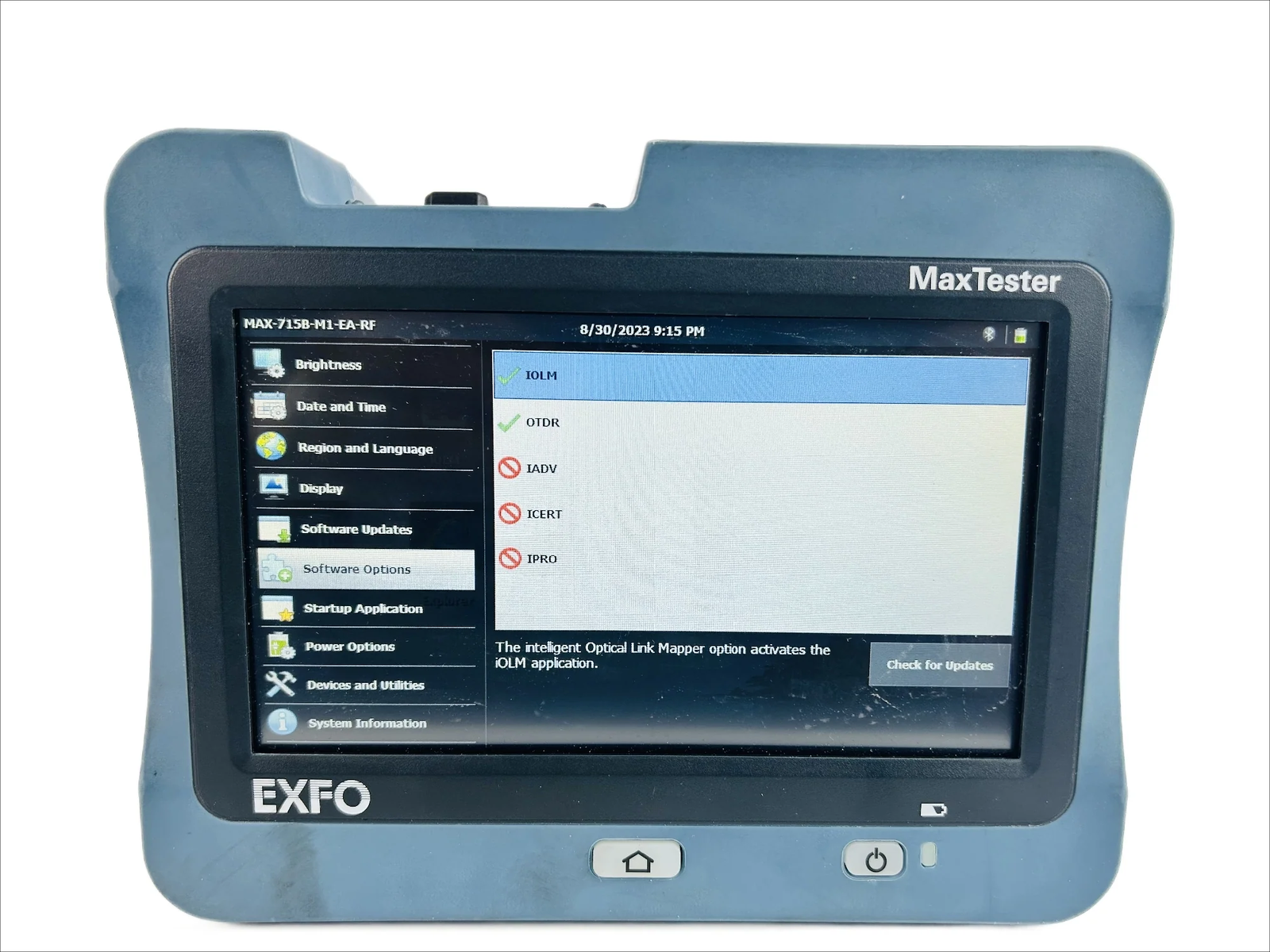 EXFO Maxtester MAX-715B-M1-EA W/ OTDR and IOLM | eBay