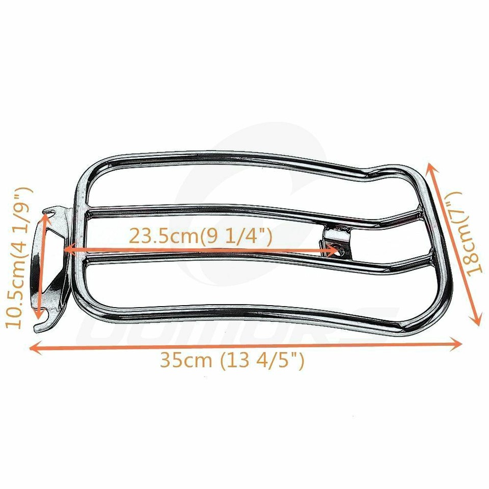 Motorcycle Solo Seat Luggage Rear Fender Rack For Harley FLHT FLHR FLHX ...