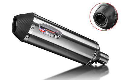 Delkevic Slip On 13.5" X-Oval Stainless Motorcycle RH Exhaust Muffler ...