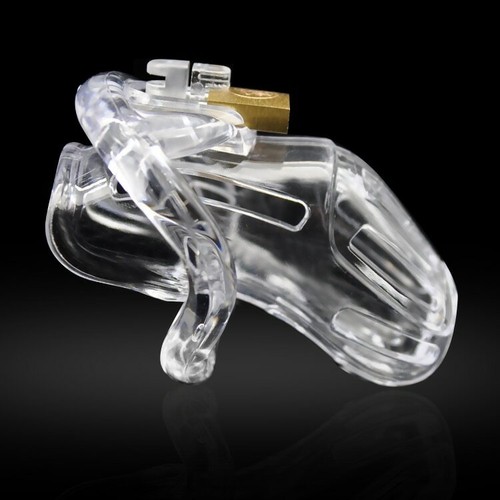 Male E-stim Shock Chastity Cage Belt Device with Power Supply Bondage ...