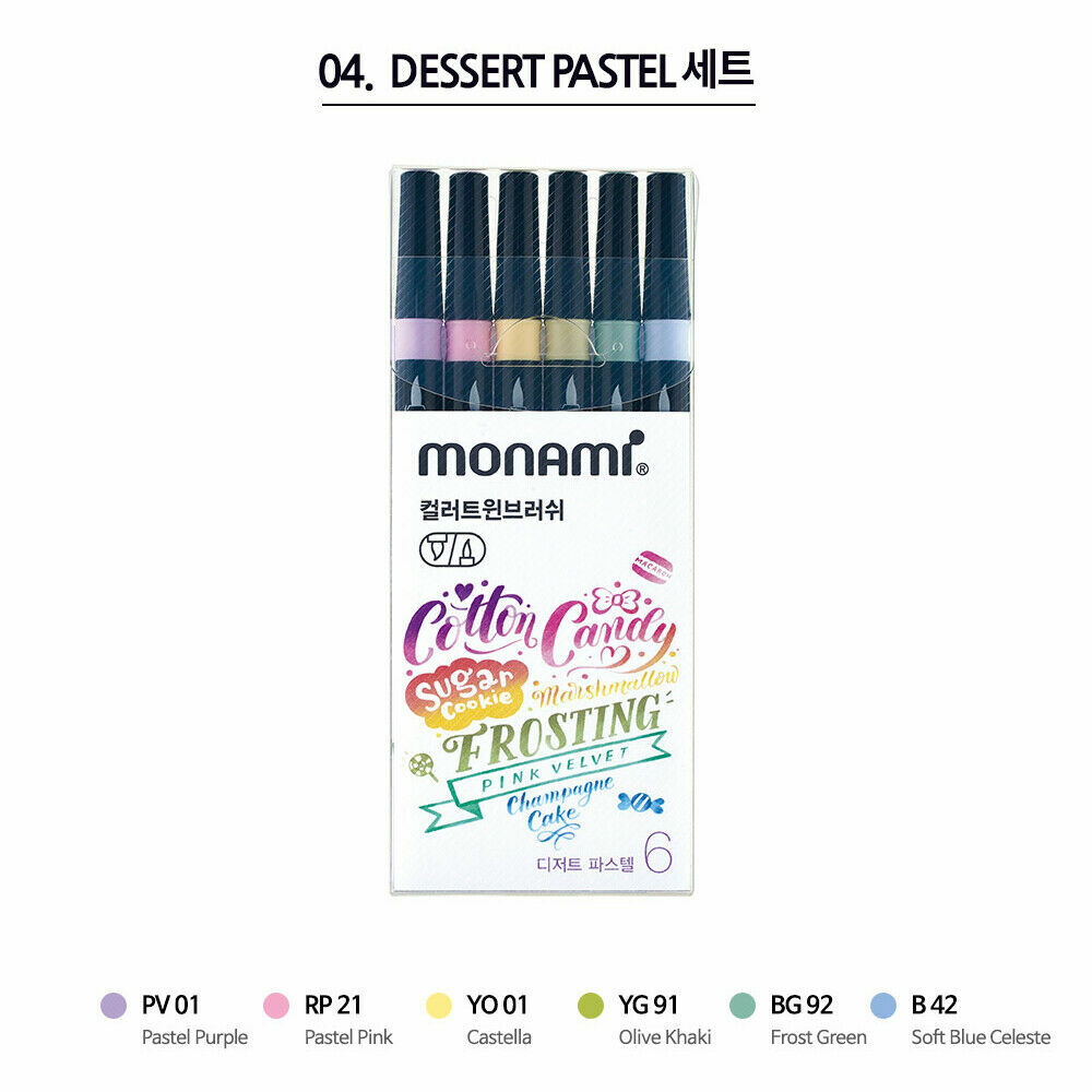 Monami Color Twin Brush 30 Color SET Calligraphy Pens Watercolor Pen | eBay