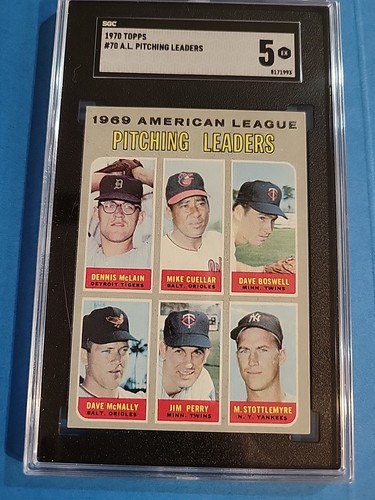 1970 Topps Baseball #70 AL Pitching Leaders SGC 5 EX Newly Graded | eBay