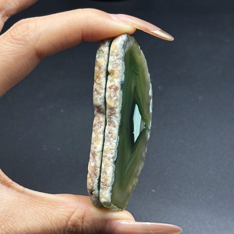 Natural Agate Geode Slab/Slice Agate Quartz Crystal Mineral Specimen ...