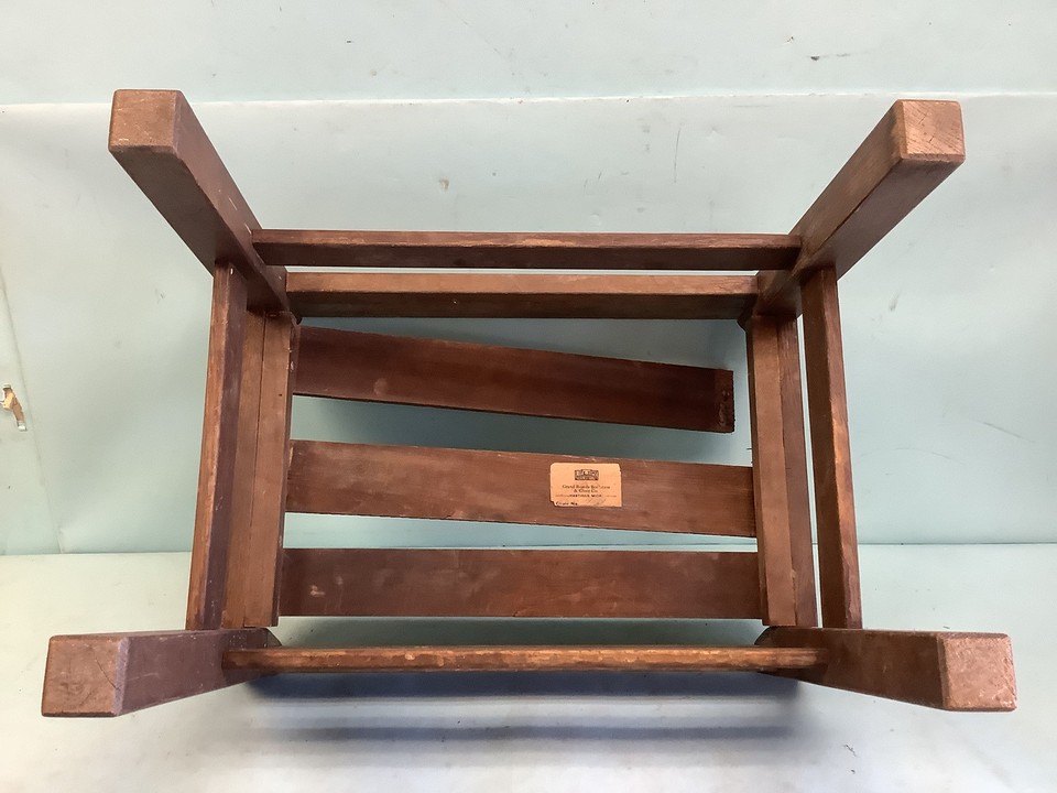 Arts & Crafts “Life Time Furniture” Mission Footstool Frame 20” x 14 ...