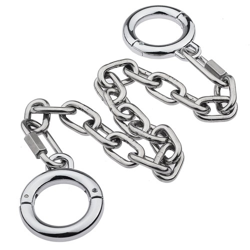Stainless Steel Locking Thumb Toes Cuffs BDSM Bondage Chain Shackles ...