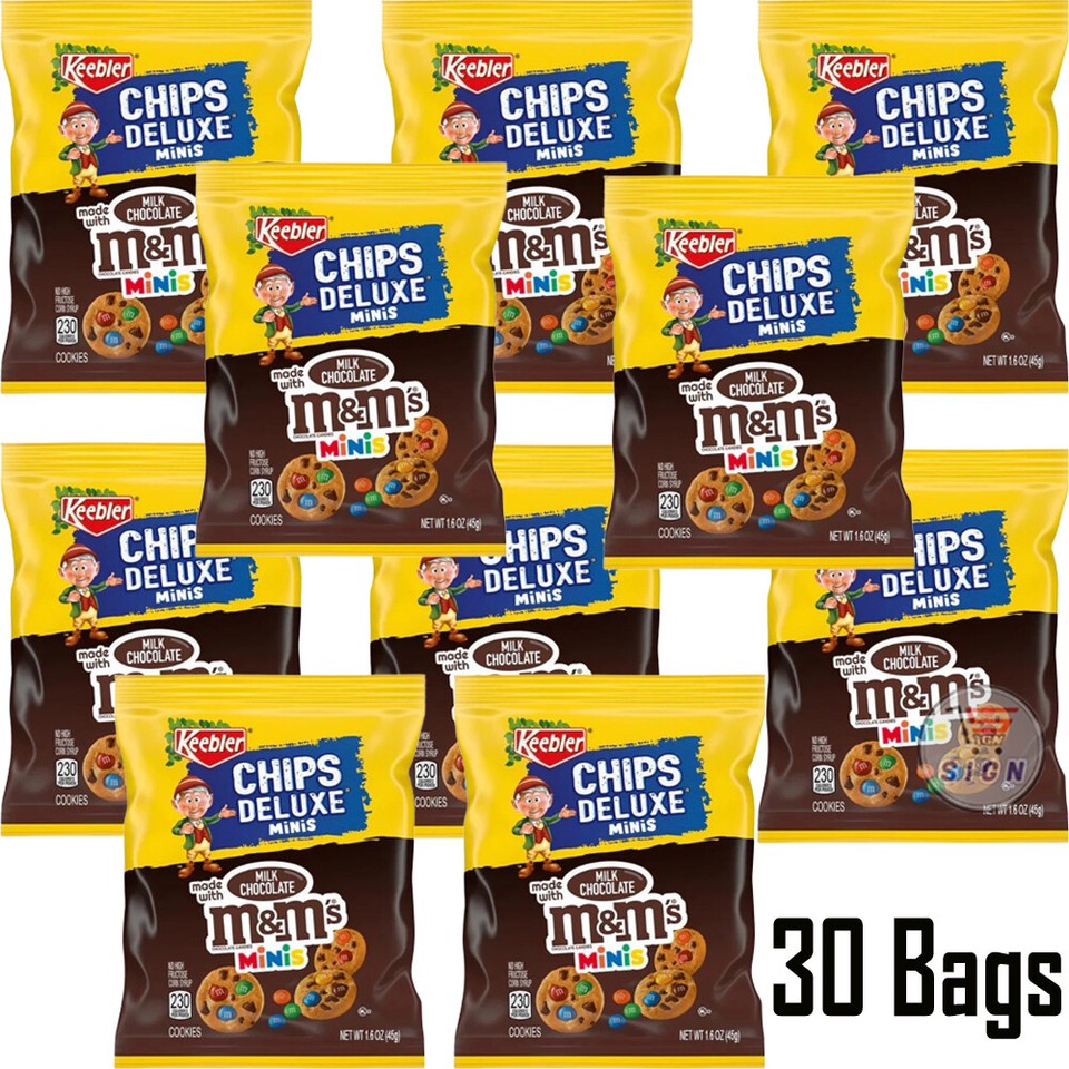 M&M Milk Chocolate Minis Cookies Keebler Chips Deluxe Minis Kids Gift ...