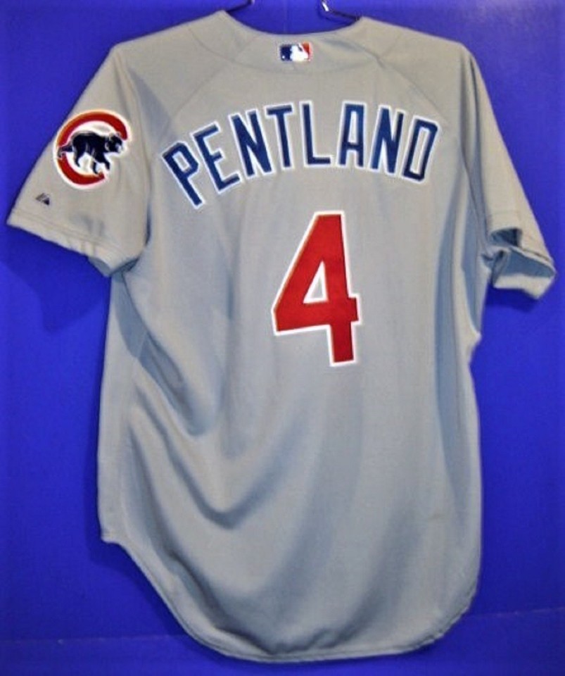 2000 CHICAGO CUBS JEFF PENTLAND #4 MLB GAME WORN Gray MLB Size 46 ...