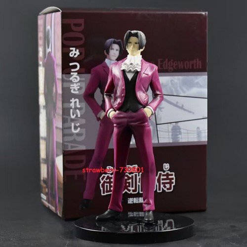 Ace Attorney Miles Edgeworth Figure Anime PVC Model Statue Doll Toys ...