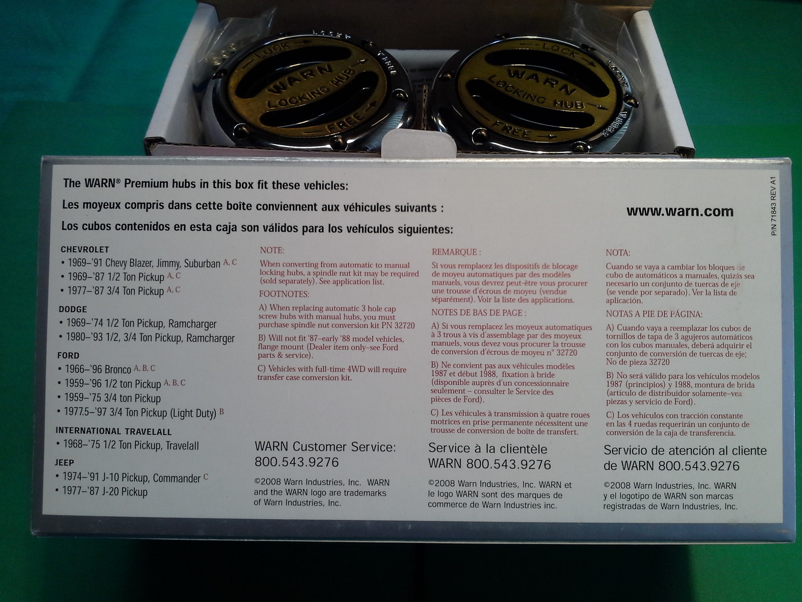 Warn Industries 20990 Premium Manual Locking Hubs | Ford Chevy Jeep ...