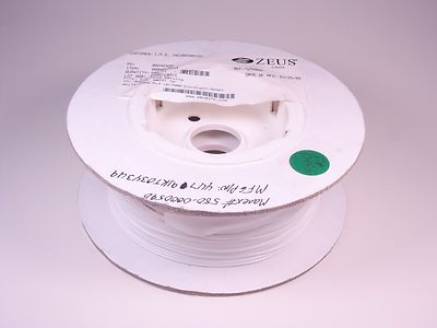 44791KT0343U9 Zeus Tubing Sleeve AWG 20 Wall: TW White PTFE TWT20WH 500 ...