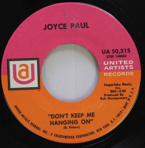 Country 45 Joyce Paul - Ne Garder Me Suspendu Sur / Téléphone Call To ...