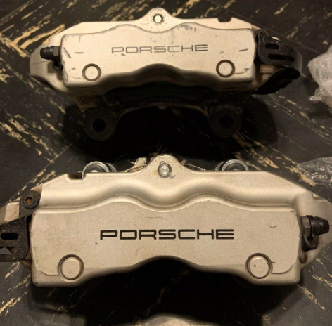 Genuine Porsche Cayenne S 4.5L REAR caliper L R brembo 2004-10 SILVER ...