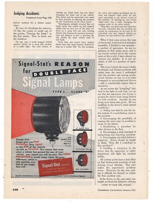1952 Signal Stat Co. Ad: Signal Lamps for Trucks, Commercial Vehicles ...