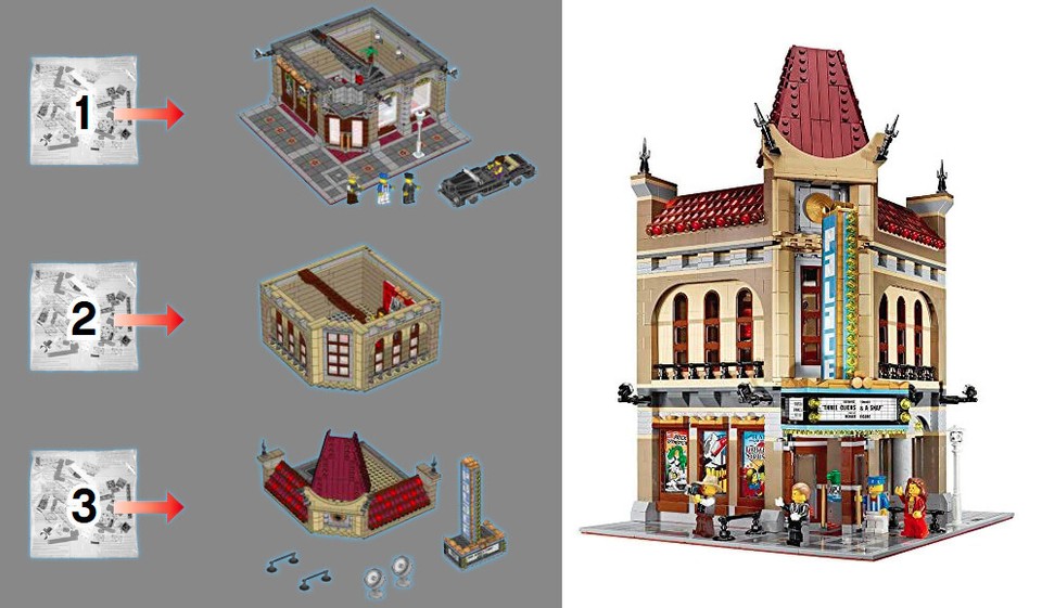 LEGO 10232 Palace Cinema: 12 NEW SEALED BAGS ONLY (partial set) Expert ...