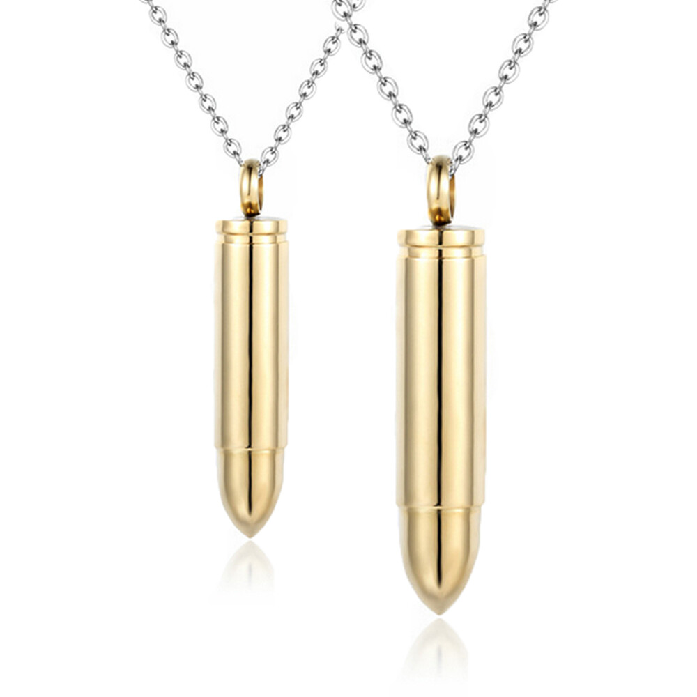 Bullet Urn Necklace Container Pendant Stainless Steel Tube Keepsake ...