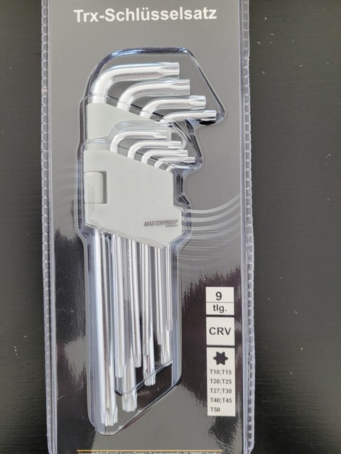 Torx Schlüsselsatz 9tlg. MASTERPROOF Tools Inkl. Halterung online ...