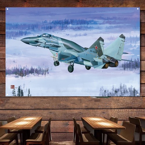 MiG-29 SMT Soviet Strike Aircraft Fighter Poster Aviation Banner Flag ...