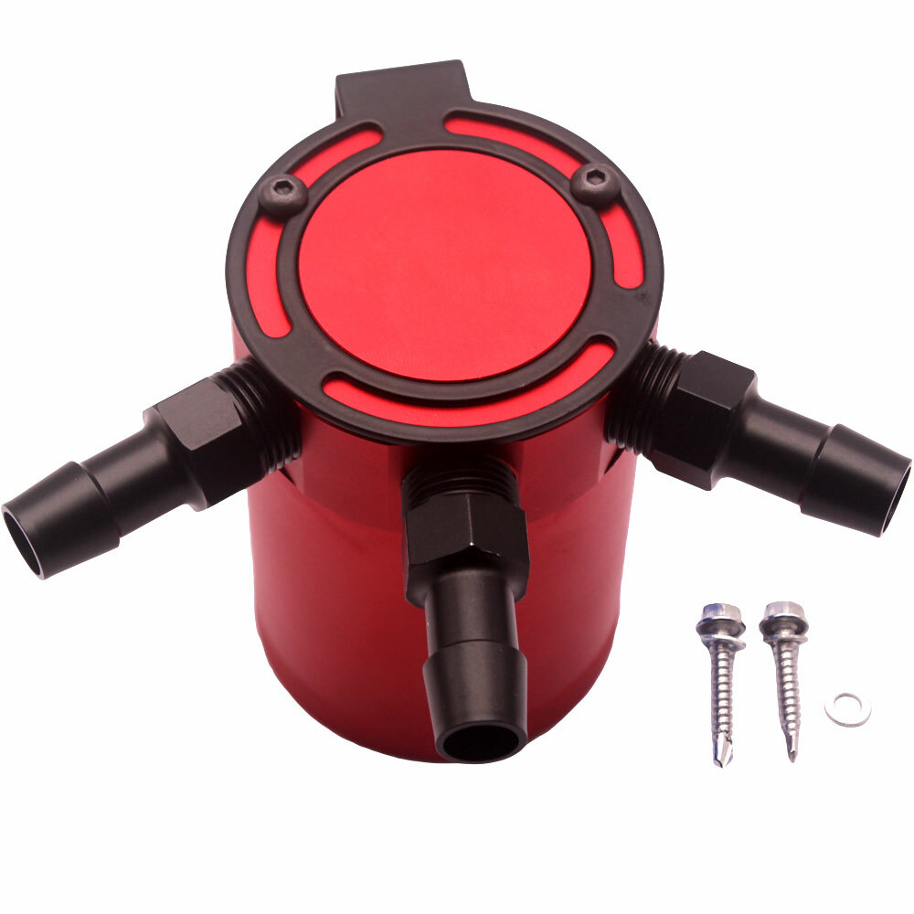 Universal Racing Baffled 3-Port Catch Can Tank Reservoir Air-Oil ...