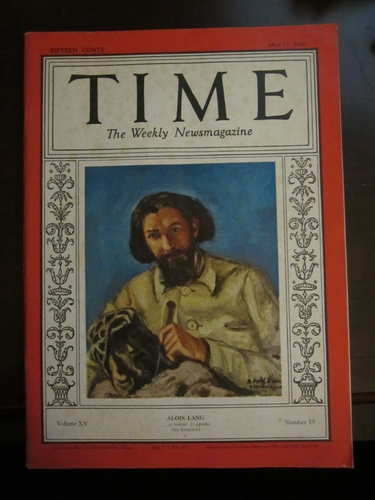 Time Magazine May 1930 Alois Lang Woodcarver | eBay