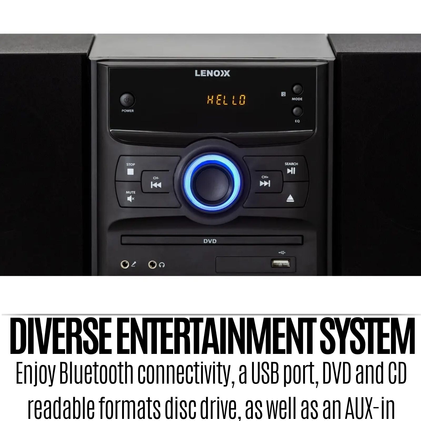 Home Stereo Mini Hi Fi System Bluetooth CD Player USB DVD Audio Sound ...