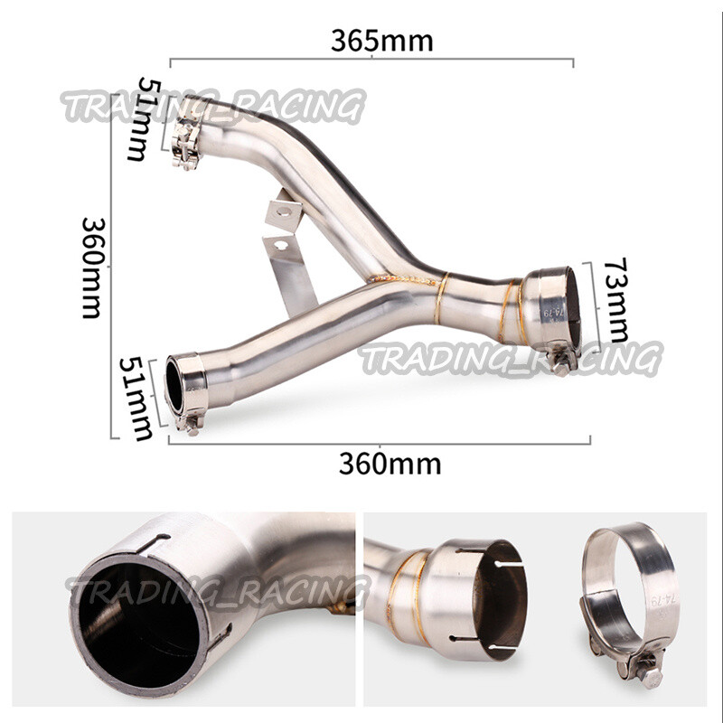 For Kawasaki Z1000 10-21 Motorcycle Exhaust Pipe Connector Mid Tube ...