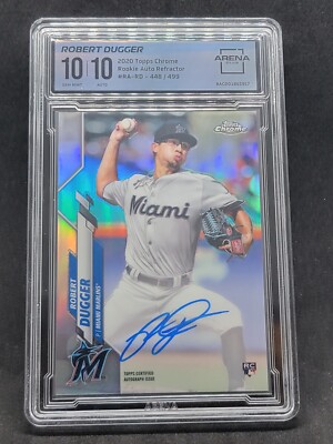 2020 Topps Chrome Robert Dugger #RA-RD Refractor Auto /499 Marlins ...
