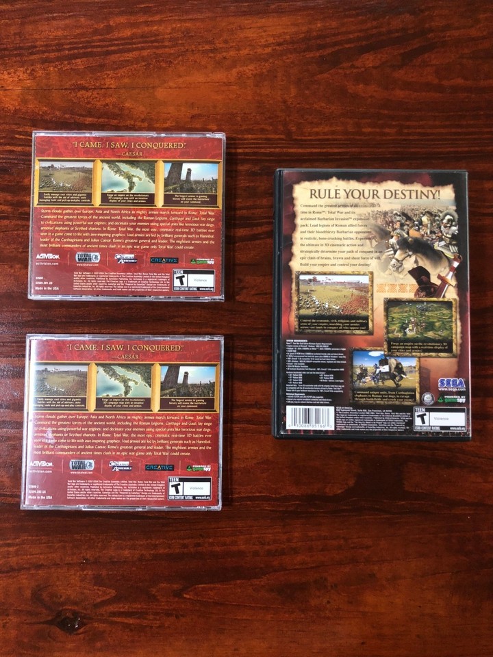 Rome: Total War -- Gold Edition (PC, 2006) + Rome Total War 3-disk set ...