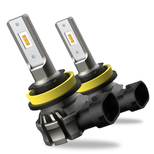 H8 H9 H11 LED Headlight Bulbs 2000LM 3000K Yellow Super Bright High Low ...