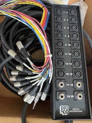 100’ Pro Co 16x4 Audio Stage Snake – Professional Audio Cable Solution ...