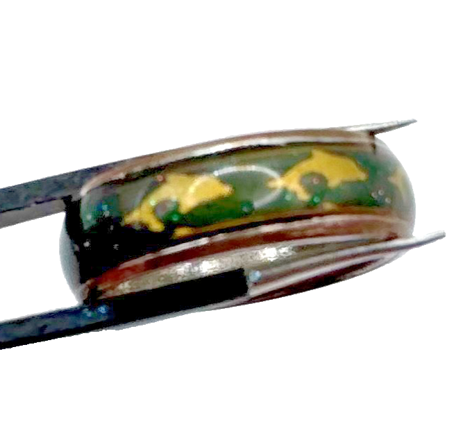 Dolphin Mood Ring Silver & Gold Tone Emerald Orca Jewlery | eBay