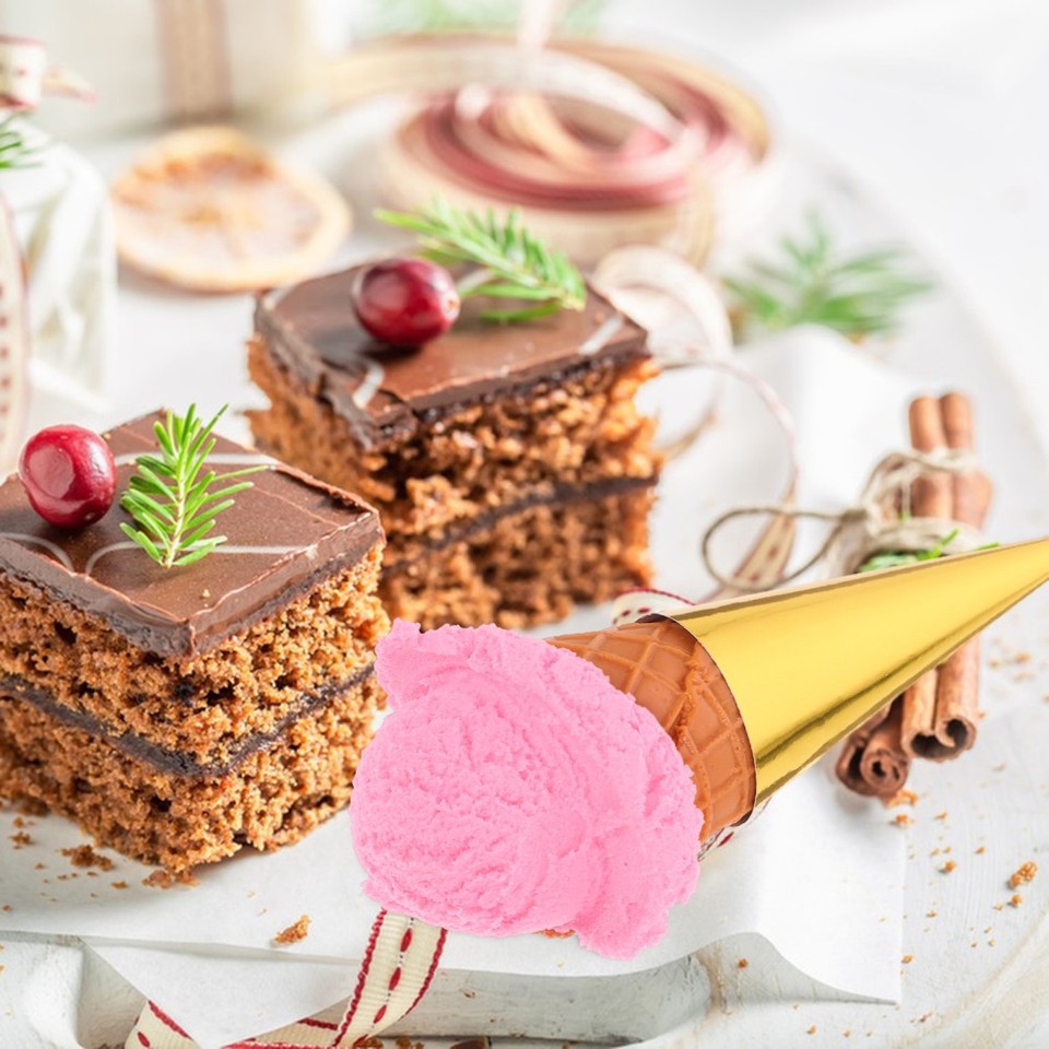 Simulation Ice Cream Cone Artificial Kitchen Food Dessert Model ...